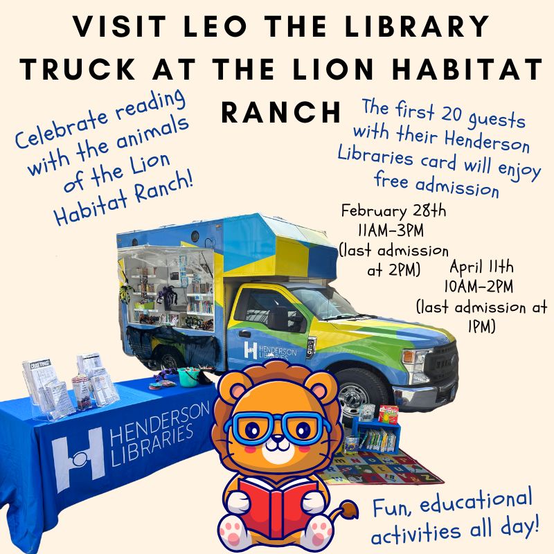 Leo the Library Truck at the Lion Habitat Ranch - The Lion Habitat Ranch